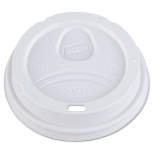 dixie dome drink-thru lids, fits 12 oz. & 16 oz. paper hot cups, white