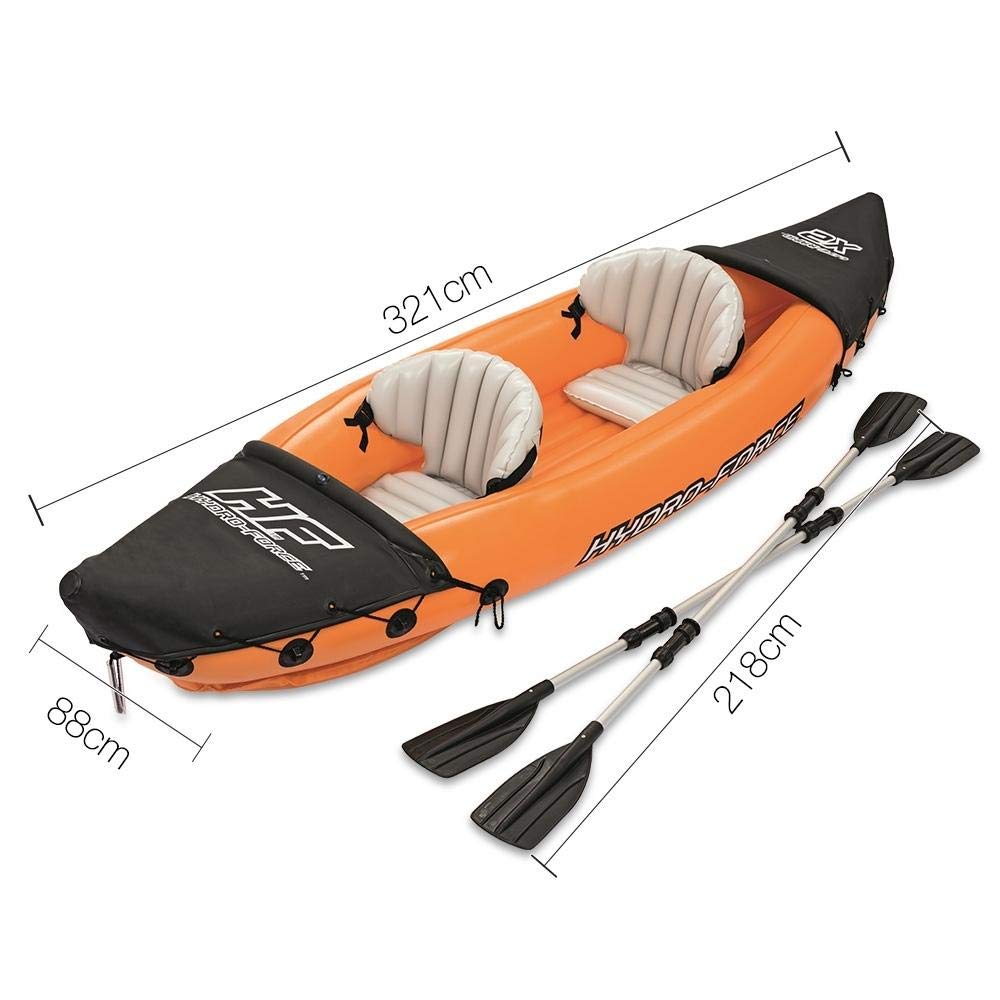 Bestway Hydro-Force Rapid X2 Kayak with Oars, 2 Person Capacity, Blue