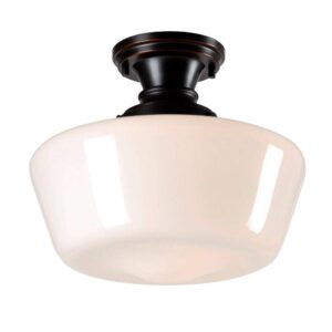 kenroy home 93660orb cambridge flushs, medium, blackened oil rubbed bronze