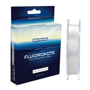 KastKing FluoroKote Pure Fluorocarbon Coated Fishing Line 8LB 300Yds 274M Clear