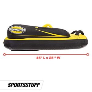 Sportsstuff Descender Kids Inflatable Snow Tube/Sled with Ultra Durable Nylon Cover , Black