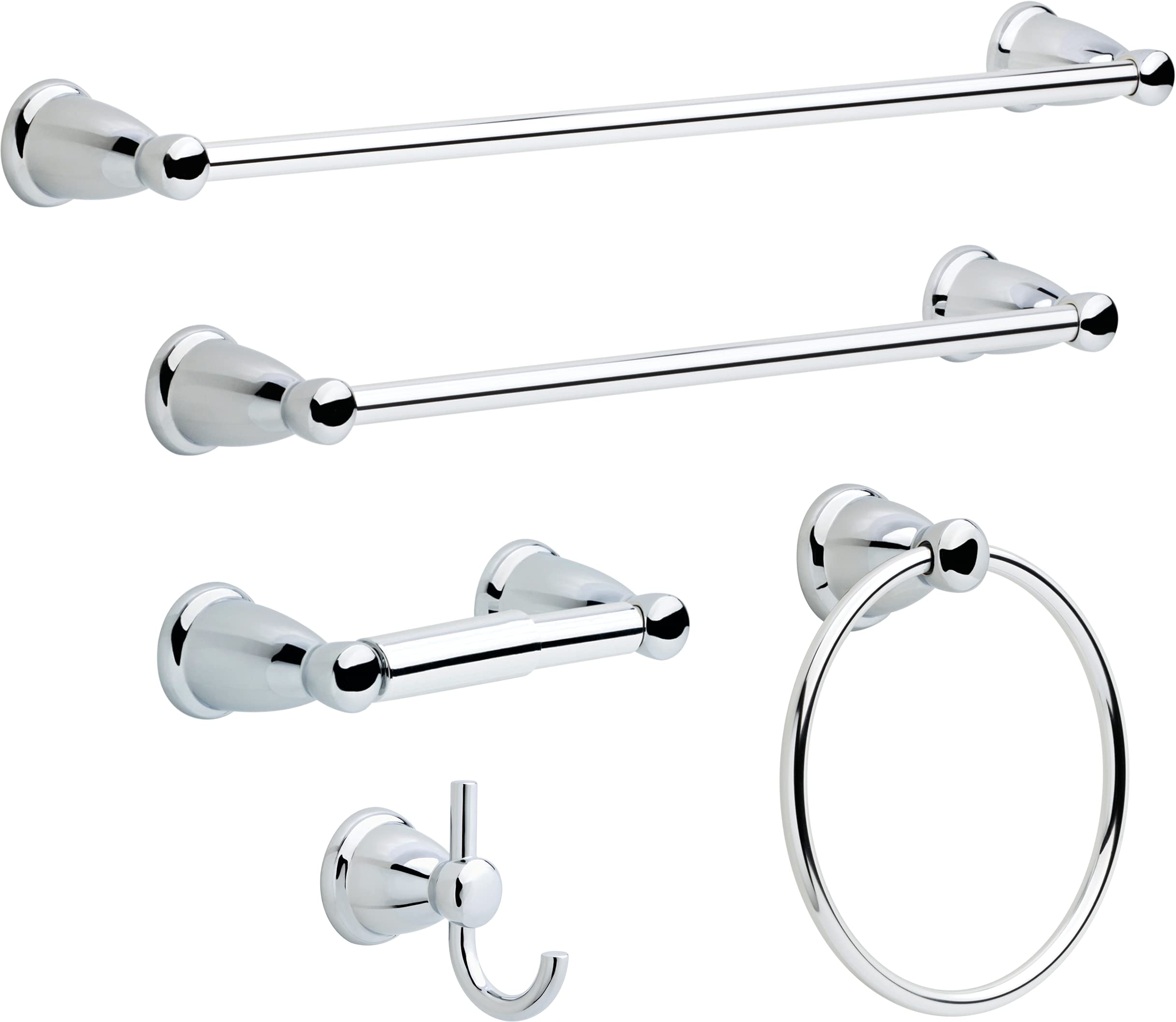 Franklin Brass Kinla (1-Pack) Hand Towel Holder Polished Chrome Towel Racks for Bathroom Wall Round Towel Ring Holder for Bath Towel Hanger for Kitchen, Bathroom Accessories KIN46-PC-1