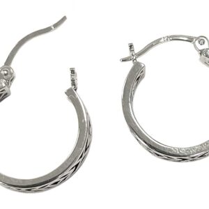 Harley-Davidson Women's Earrings, Aztec Bar & Shield Hoops, Silver HDE0371