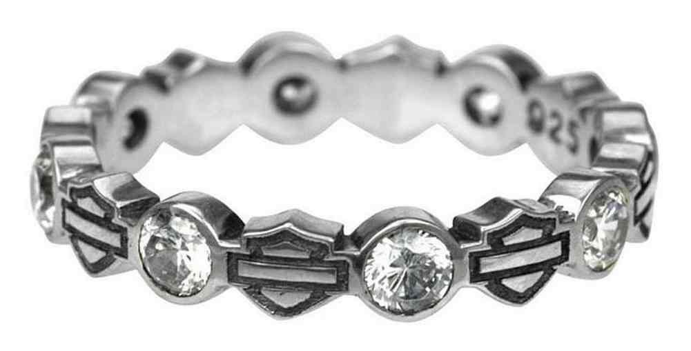 Harley-Davidson Women's Ring, Stacking Bar & Shield Rhinestone Ring HDR0170 (9)