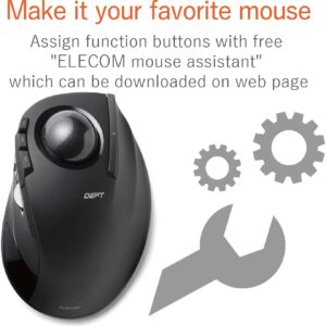 Elecom M-DT1DRBK Wireless 8-Button Tilt Mouse