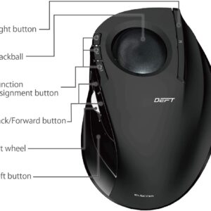 Elecom M-DT1DRBK Wireless 8-Button Tilt Mouse