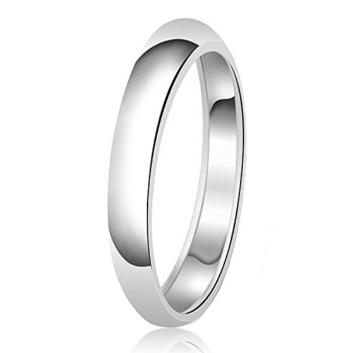 Tioneer Jewelry | Sterling Silver Plain Dome Wedding Band | Wedding Band for Women & Men | Sterling Silver Jewelry, Silver, 5mm, Size 9