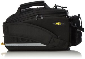 topeak tt9648b unisex adult mtx dx trunk bag - black, 36 x 21.5-29 x 25 cm/12.3 litre