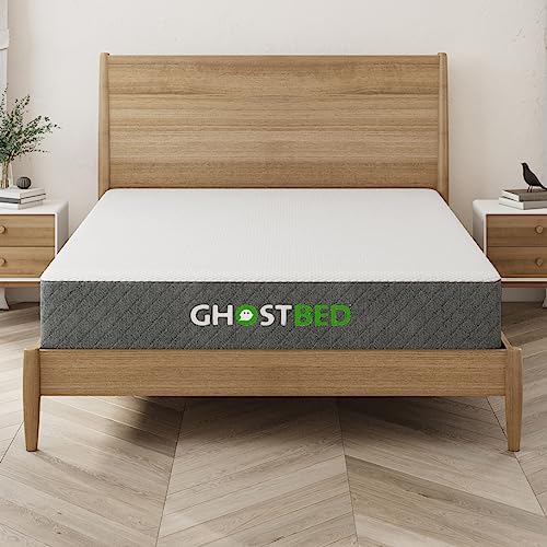 GhostBed Classic 11 Inch Cool Gel Memory Foam & Latex Mattress - Medium-Firm Feel, Made in The USA, Queen