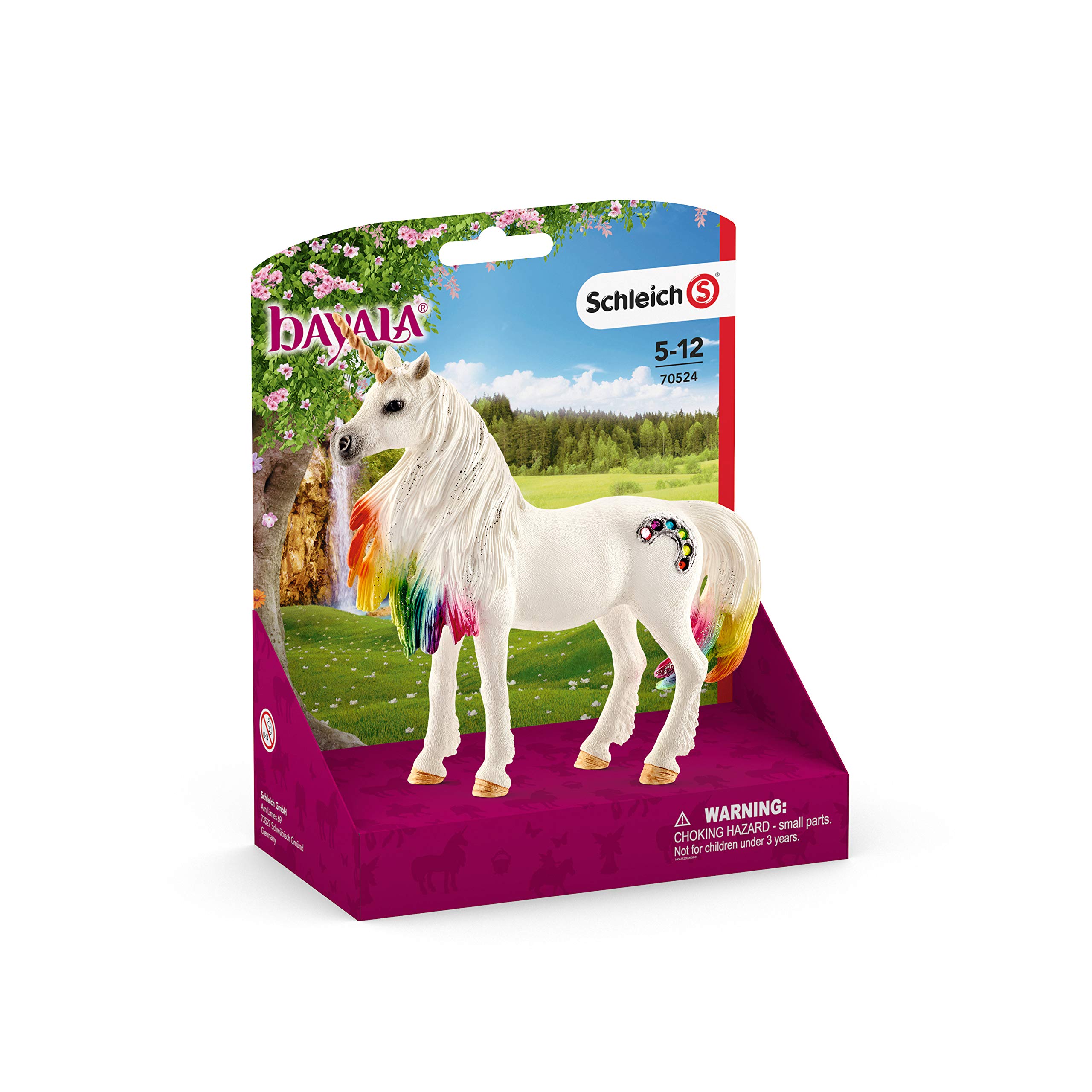 Schleich bayala, Unicorn Toys for Girls and Boys, Rainbow Unicorn Mare, Unicorn Toy Figurine with Gems, Ages 5+