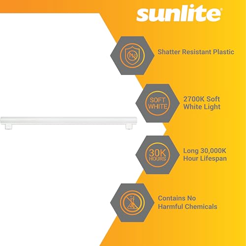 Sunlite 53155-SU LED Linestra Vanity LN150 Replacement Light Bulb, 39 Inches, 16 Watt (150W Equivalent), Dimmable, S14s Base, 1300 Lumens, 1 Count (Pack of 1), 27K-Warm White