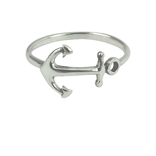 apop nyc 925 Sterling Silver Anchor Ring Size 7