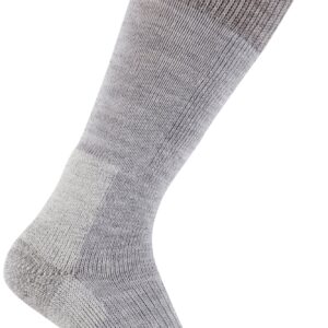 Thorlos EXCO Max Warmth and Cushion Extreme Cold Over The Calf Wool Thermal Socks, Light Grey, Large