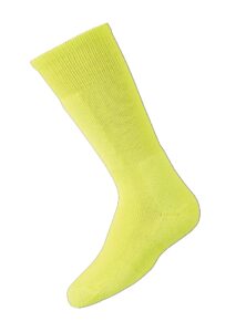 thorlos kids ks snow padded over the calf sock, yellow, large