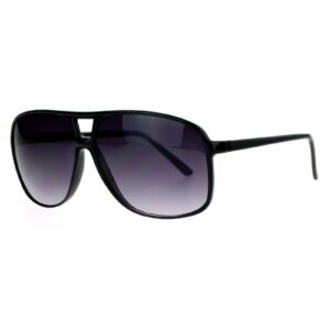 SA106 Oversize Large Thin Plastic Racer Mens Sport Sunglasses Black