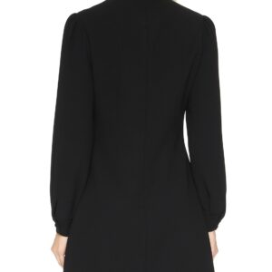 Jill Jill Stuart Women's Long Sleeve Cocktail Dress Front Cut Out and Tie at The Neck, Black, 10