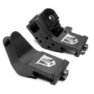 45 Degree Offset Iron Sights Canted Sights 45 Degree Iron Sights Works for Right & Left Hand Offset Iron Sights 45 Degree Backup Iron Sights Picatinny Rifle Fixed Iron Sight Front & Rear Rifle Sights