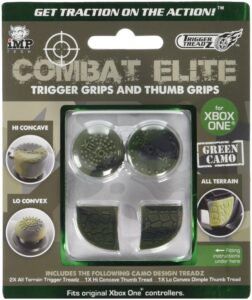 snakebyte trigger treadz combat elite thumb and trigger grips pack - green camo - xbox one