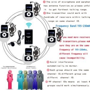 EXMAX ATG-100T 195MHz Wireless Tour Guide System Voice Audio Transmission +32-Slot Charge Case for School Teaching Tour Guides Conference Church Translation City Trip(2 Transmitters and 30 Receivers)