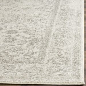 SAFAVIEH Adirondack Collection X-Large Area Rug - 11' x 15', Ivory & Silver, Oriental Distressed Design, Non-Shedding & Easy Care, Ideal for High Traffic Areas in Living Room, Bedroom (ADR109C)