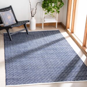 safavieh boston collection 8' x 10' navy bos680d handmade flatweave cotton area rug