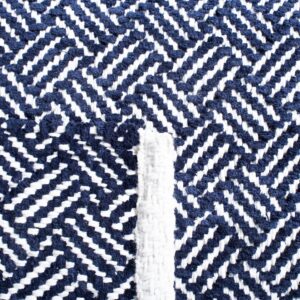 SAFAVIEH Boston Collection 8' x 10' Navy BOS680D Handmade Flatweave Cotton Area Rug