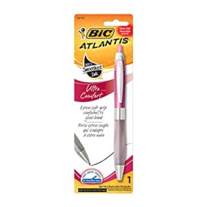 BIC Atlantis Ultra Comfort Ballpoint Pens, Assorted Barrels, 6 Count (Pack of 1)