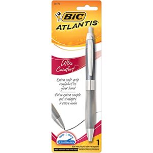 BIC Atlantis Ultra Comfort Ballpoint Pens, Assorted Barrels, 6 Count (Pack of 1)