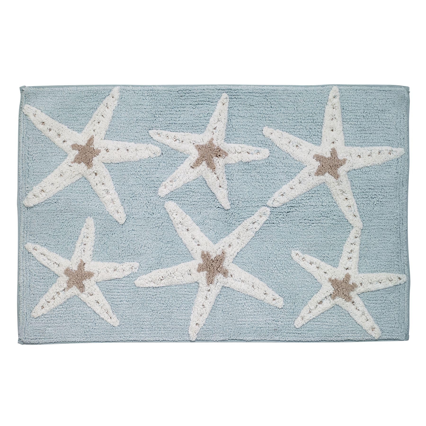 Avanti Linens - Bath Mat, Cotton Bath Rug, Guest Bathroom Essentials, Seashell Inspired Home Decor (Sequin Shells Collection, 20" x 30")