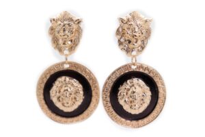 women fashion jewelry cool hook earrings set gold color lion celebrity sexy