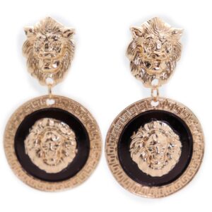 Women Fashion Jewelry Cool Hook Earrings Set Gold Color Lion Celebrity Sexy