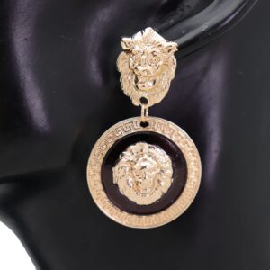 Women Fashion Jewelry Cool Hook Earrings Set Gold Color Lion Celebrity Sexy