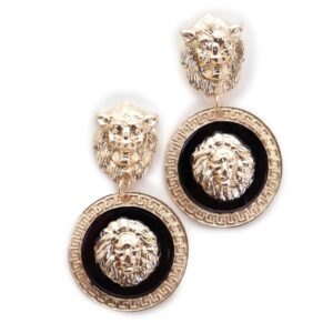 Women Fashion Jewelry Cool Hook Earrings Set Gold Color Lion Celebrity Sexy