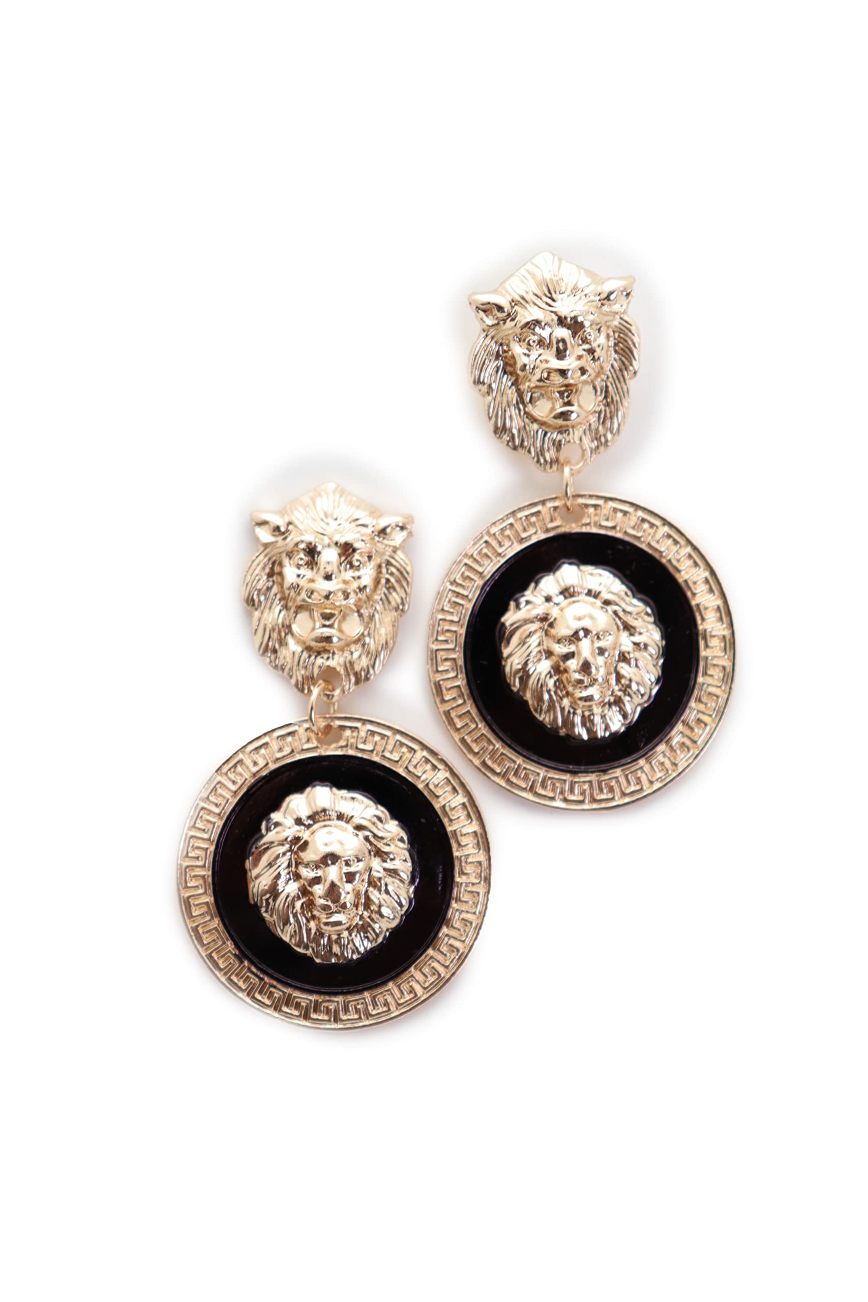 Women Fashion Jewelry Cool Hook Earrings Set Gold Color Lion Celebrity Sexy