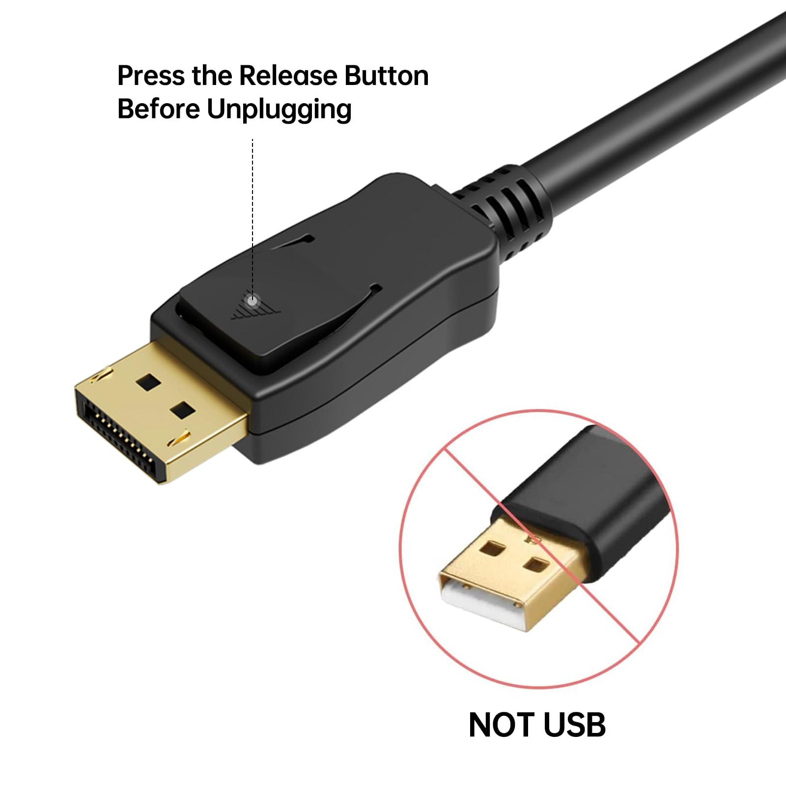 BENFEI 4K DisplayPort to HDMI 6 Feet Cable, Uni-Directional DP 1.2 Computer to HDMI 1.4 Screen Cable Compatible with HP, ThinkPad, AMD, NVIDIA, Desktop