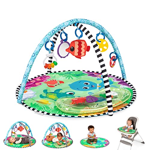 Baby Einstein Sea Floor Explorers 2-in-1 Water Mat Portable Tummy Time Activity Play Gym