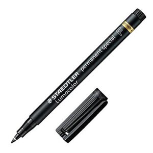 staedtler pack of 3 lumocolor permanent marker pensspecial 319f fine tip - black