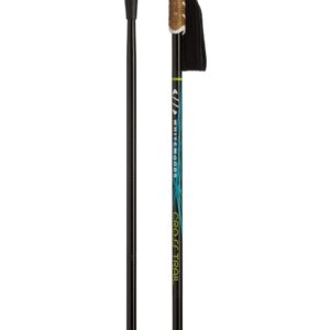 Whitewoods New Cross Trail Junior XC Cross Country Nordic Ski Poles 60-115cm (105cm),Black/Green