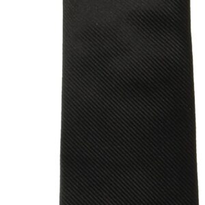 Bruno Piattelli mens Extra Long Solid Silk neckties, Black, One Size US