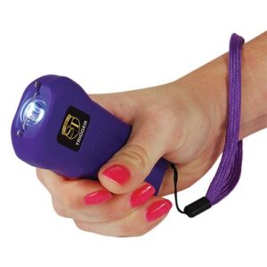 trigger 18,000,000 purple stun gun flashlight with disable pin