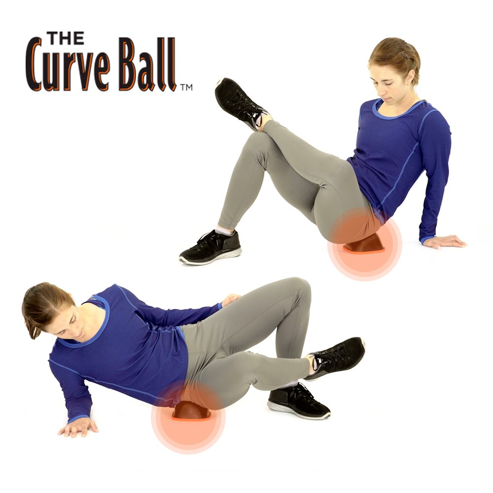 Tiger Tail Curve Ball - High Density Stationary Muscle Release for Back, Legs, Glutes, Hips, Psoas, Shoulders - Deep Tissue & Myofascial Release - Comforting Physical Therapy for Floor, Wall, or Chair