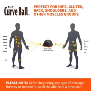 Tiger Tail Curve Ball - High Density Stationary Muscle Release for Back, Legs, Glutes, Hips, Psoas, Shoulders - Deep Tissue & Myofascial Release - Comforting Physical Therapy for Floor, Wall, or Chair