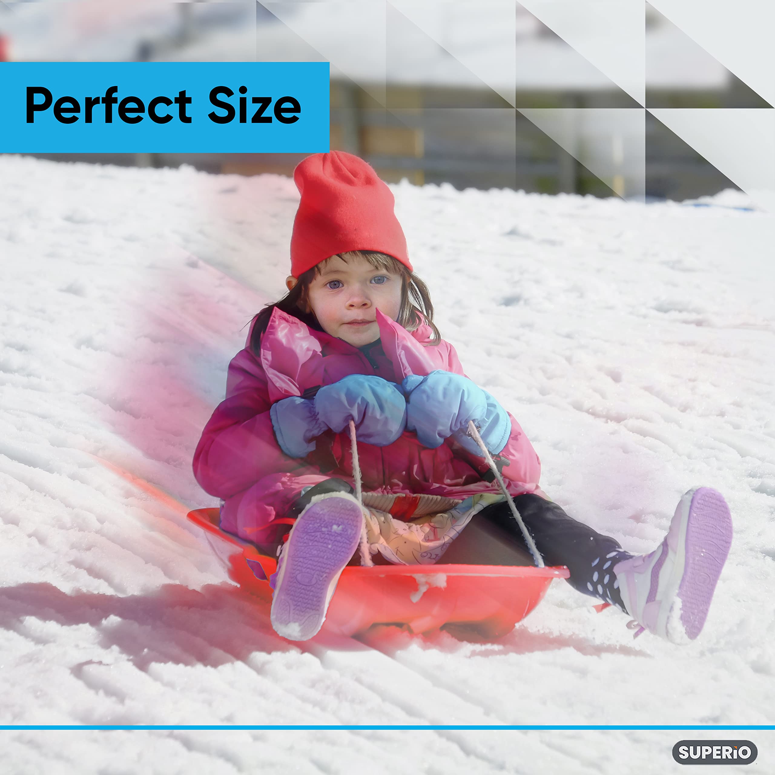 Superio Long Kids Snow Sled (Red)