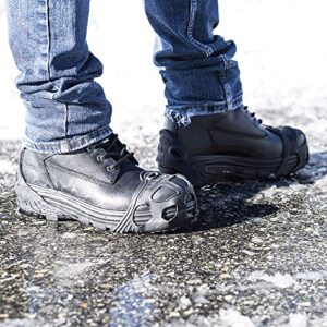 Due North All Purpose Industrial Ice Cleats for Men & Women - Traction Aids for Walking & Working on Snow/Ice - 16 Spikes