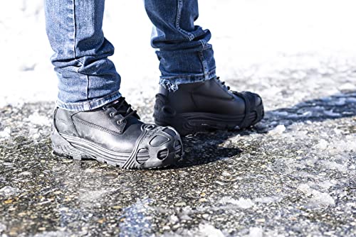 Due North All Purpose Industrial Ice Cleats for Men & Women - Traction Aids for Walking & Working on Snow/Ice - 16 Spikes