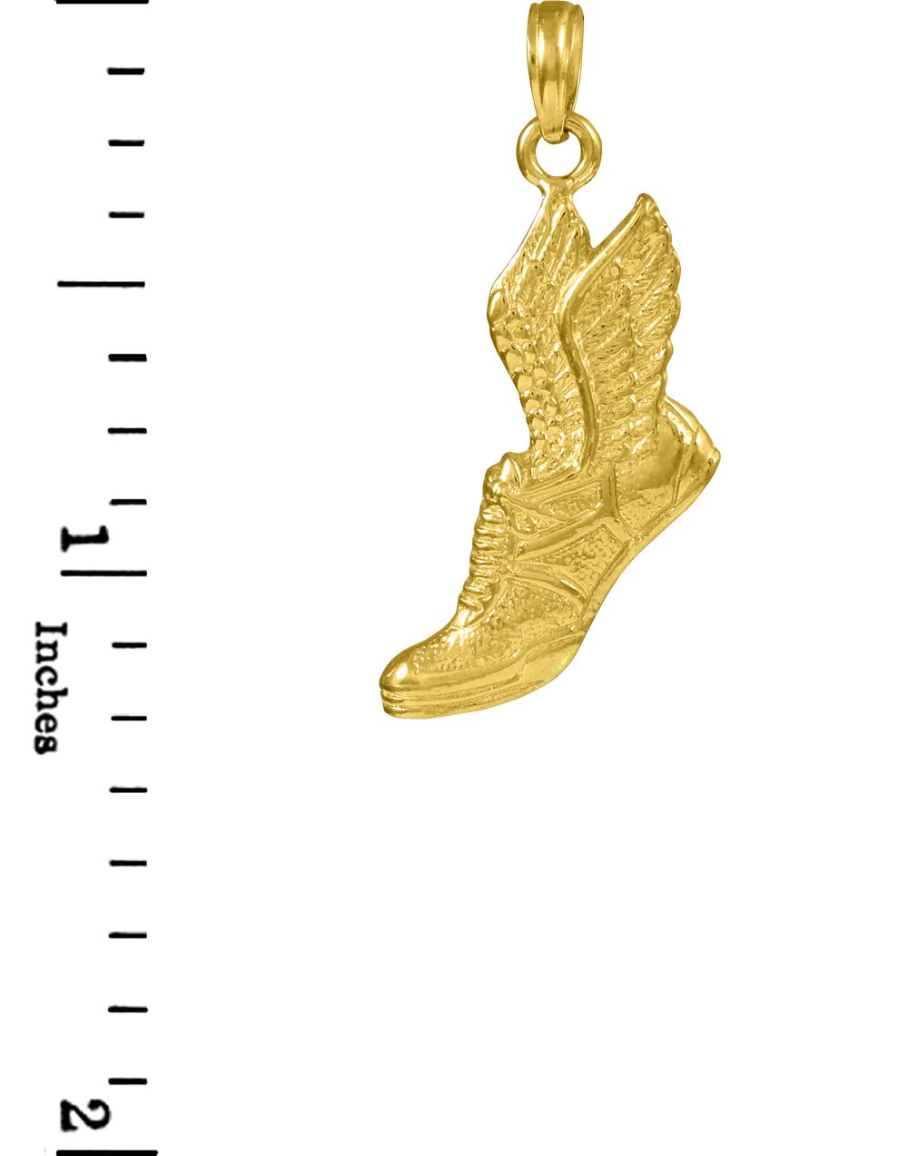 Polished 14k Gold Running Shoe Charm Pendant