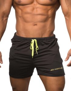 men's fitted shorts bodybuilding workout gym running tight lifting shorts pants, x-large, black