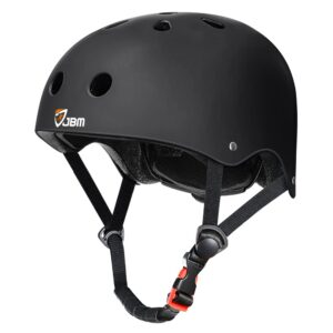 jbm skateboard helmet - lightweight, adjustable & design of ventilation skate helmet for scooter, roller skate, inline skate