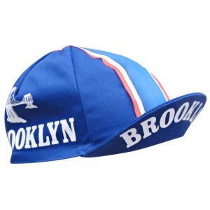 retro prestige team cycling caps, brooklyn blue, one size