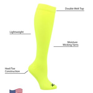 TCK Krazisox Neon Over the Calf (Neon Yellow, Small)